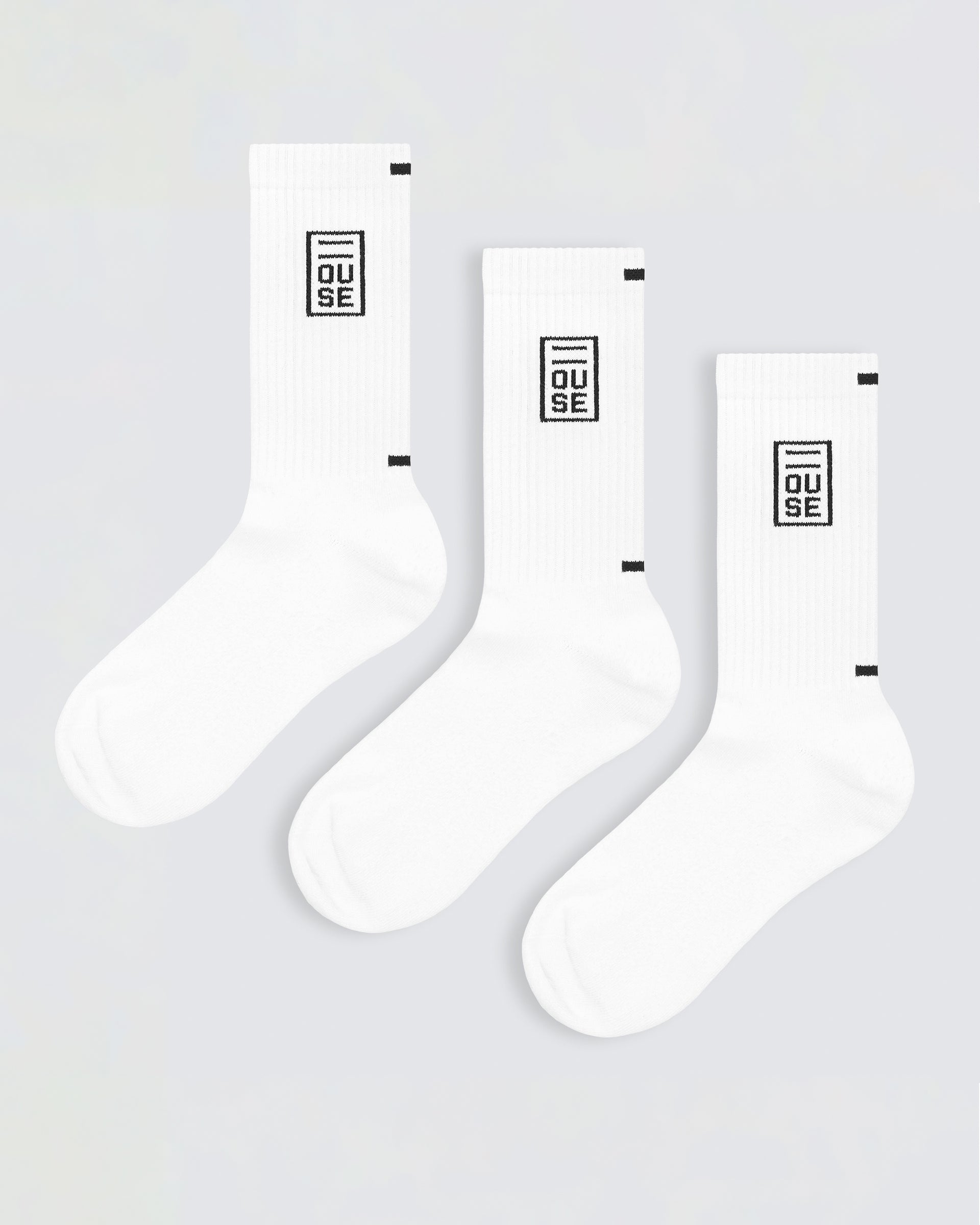 HOUSE iD | Crew Socks 3 Pack - White